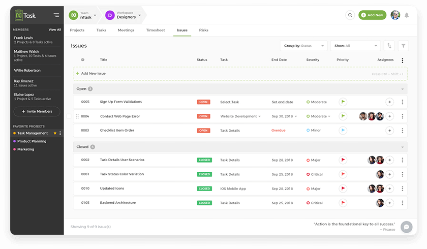 Issue Tracking and Bug Tracking Software | nTask - nTask